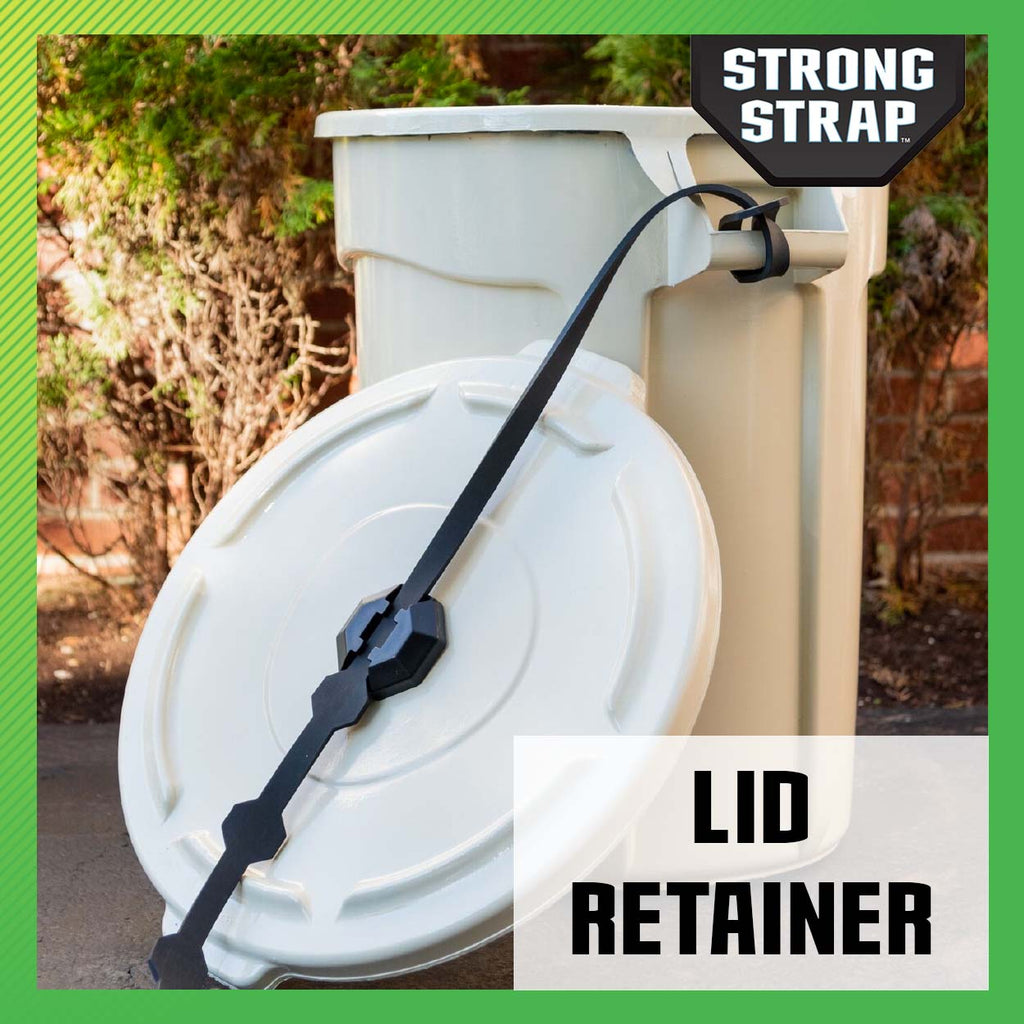 Strong Strap™ Lid Lock for 32–96 Gallon Trash Cans (Stretch to Latch ...